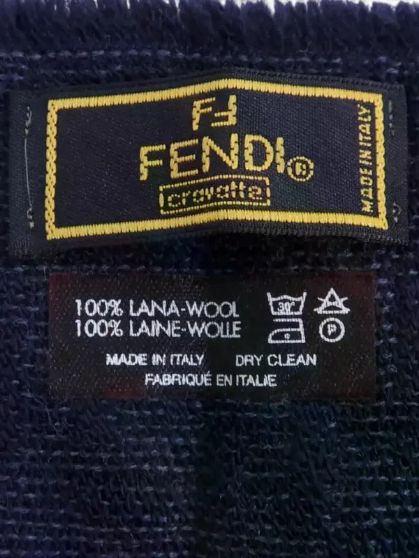 Fendi Zucca-pattern Fringed Scarf