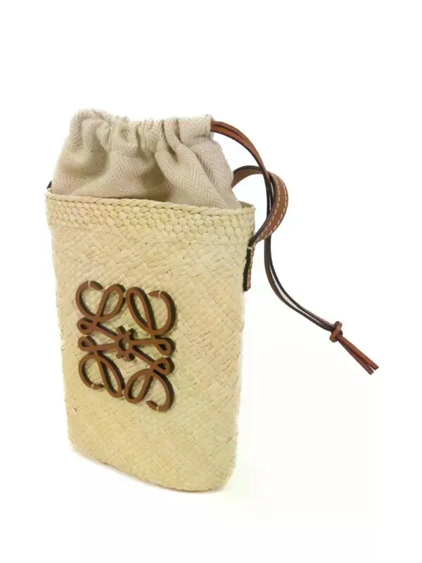Loewe Iraca Palm Anagram Shoulder Bag - Neutrals