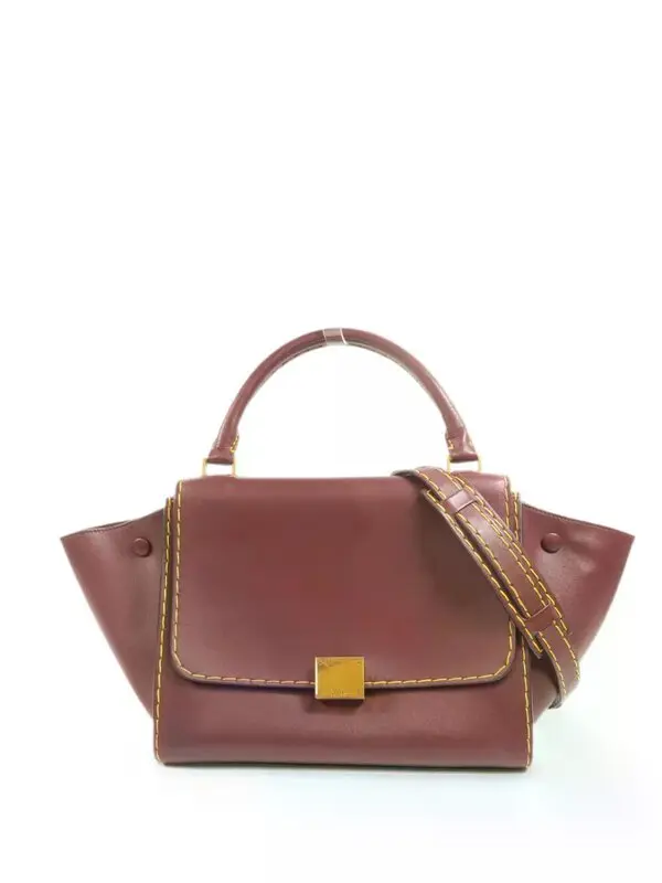 Celine Trapeze Tote Bag - Red