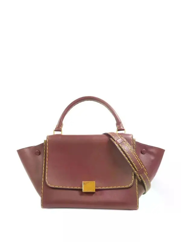 Celine Trapeze Tote Bag - Red