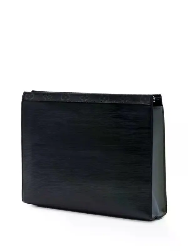 LOUIS VUITTON Epi Monogram Eclipse Pochette Voyage Mm Clutch Bag