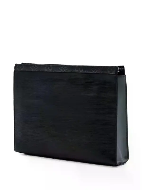 LOUIS VUITTON Epi Monogram Eclipse Pochette Voyage Mm Clutch Bag