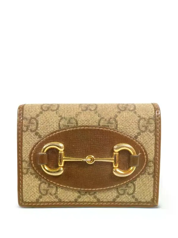 Gucci Horsebit 1955 Gg Wallet - Neutrals
