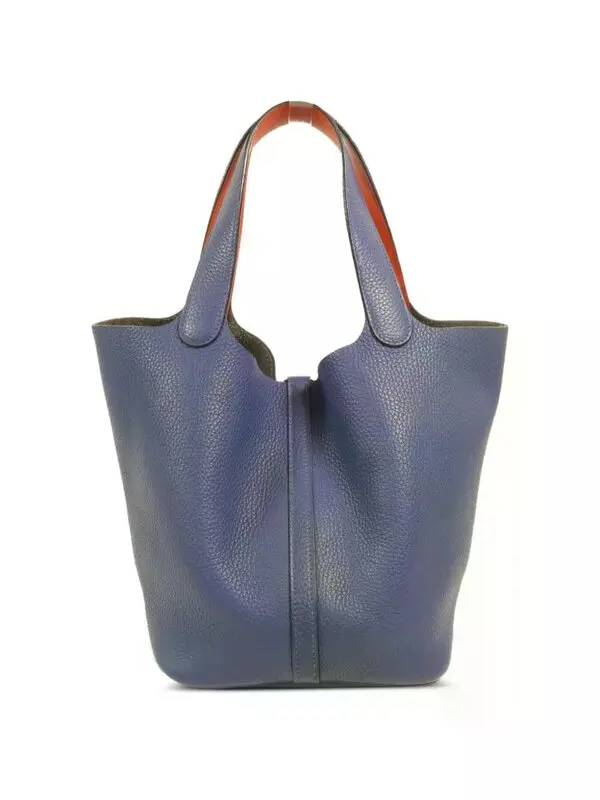 Hermès 2018 Picotin Mm Leather Tote Bag - Blue