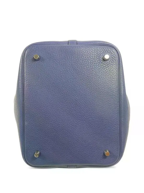 Hermès 2018 Picotin Mm Leather Tote Bag - Blue
