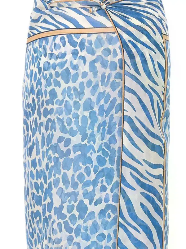 MC2 SAINT BARTH Safari Print Maxi Skirt