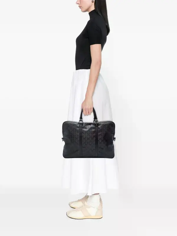 Gucci Gg Imprimé Business Bag - Black
