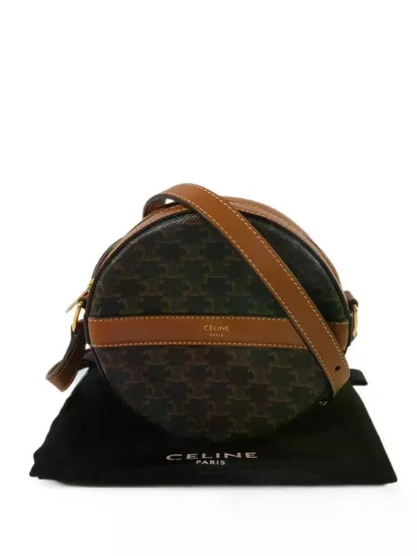 Celine Triomphe Round Shoulder Bag - Brown