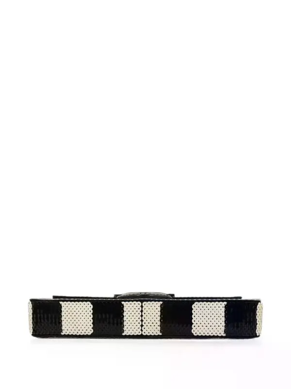 Prada Sequin Embellished Striped Clutch Bag