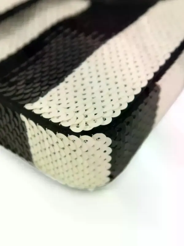 Prada Sequin Embellished Striped Clutch Bag
