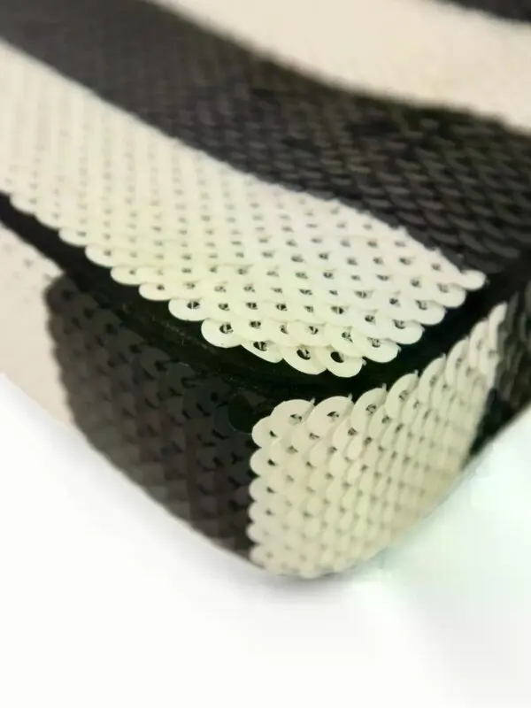 Prada Sequin Embellished Striped Clutch Bag