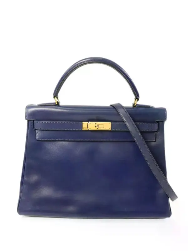 Hermès Kelly Leather Tote Bag - Blue