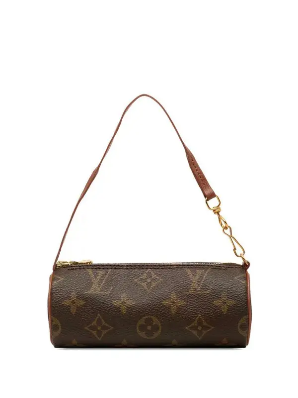 LOUIS VUITTON Monogram Papillon Pochette Handbag - Brown