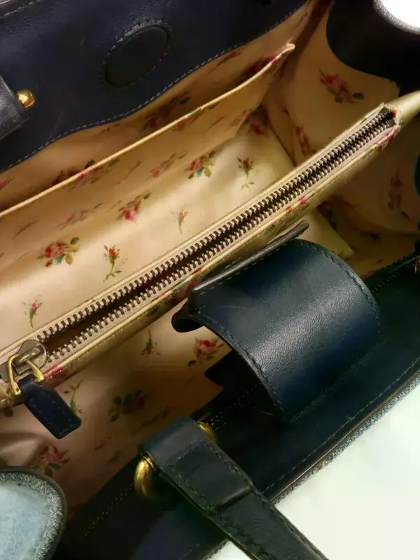 Gucci Gg Marmont Quilted Denim Tote Bag