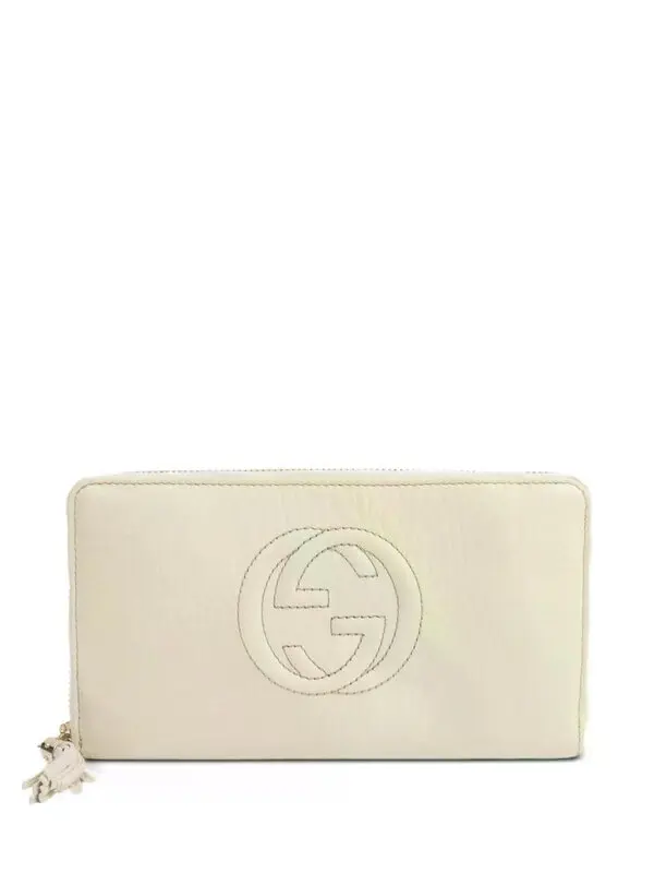 Gucci Soho Zip-around Leather Wallet - Neutrals