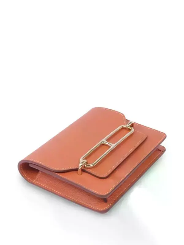 Hermès Slim Roulis Compact Wallet - Orange