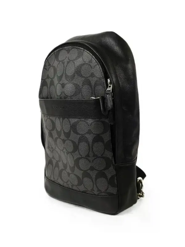 COACH VINTAGE Monogram Print Leather Backpack