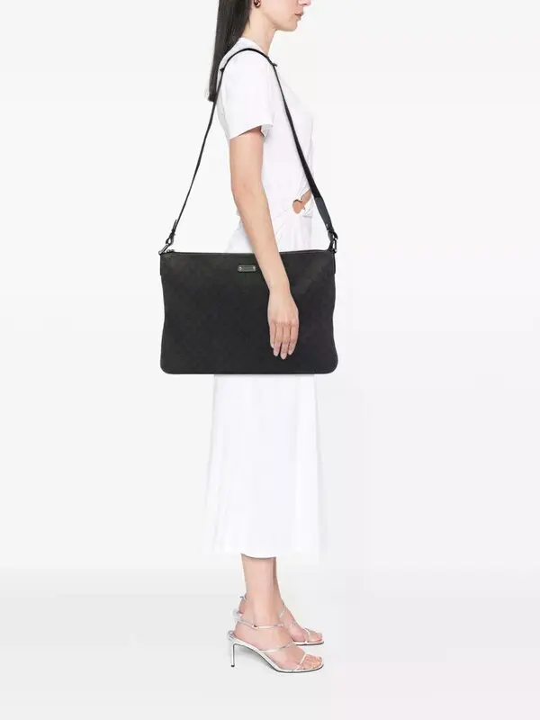 Gucci Gg Denim Crossbody Bag - Black