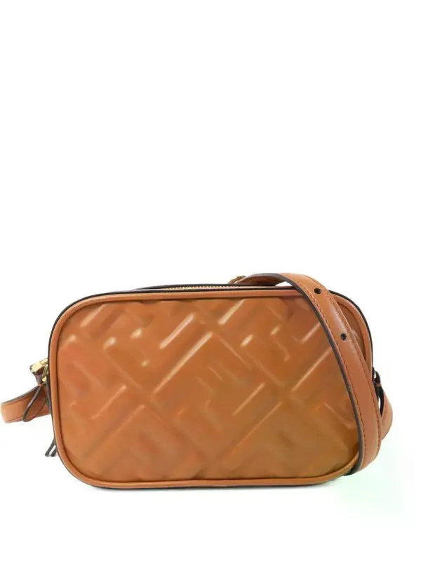 Fendi Ff Logo Crossbody Bag - Brown