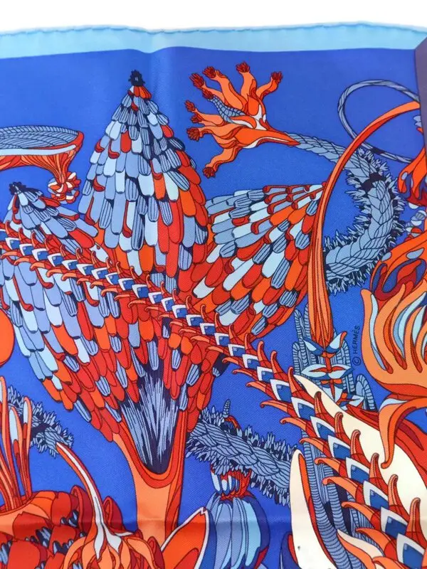 Hermès Fantaisies Botaniques Silk Scarf