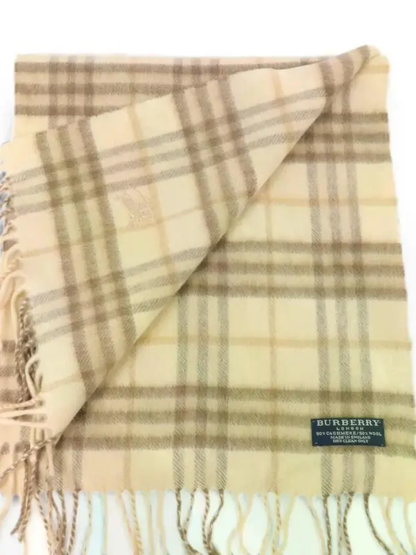 Burberry Check-pattern Fringed Scarf
