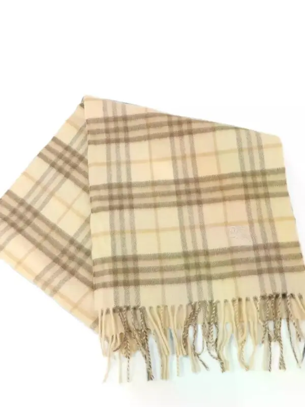 Burberry Check-pattern Fringed Scarf