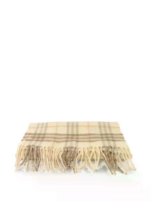 Burberry Check-pattern Fringed Scarf