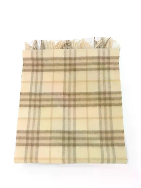 Burberry Check-pattern Fringed Scarf