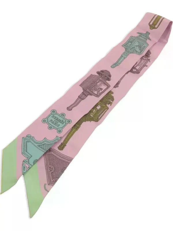 Hermès Twilly Print-detail Scarf - Purple