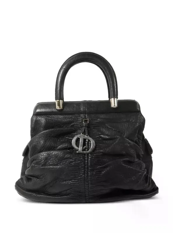 Dior Karenina Leather Tote Bag - Black