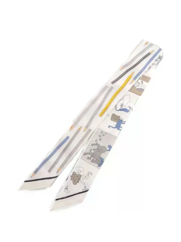 Hermès Graphic-print Silk Scarf