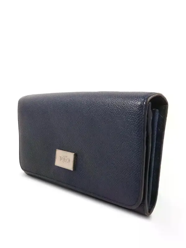 TOD'S Logo-plaque Leather Long Wallet