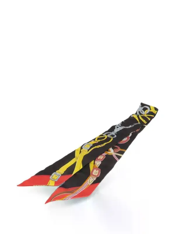 Hermès Brides De Gala Twilly Silk Scarf - Black