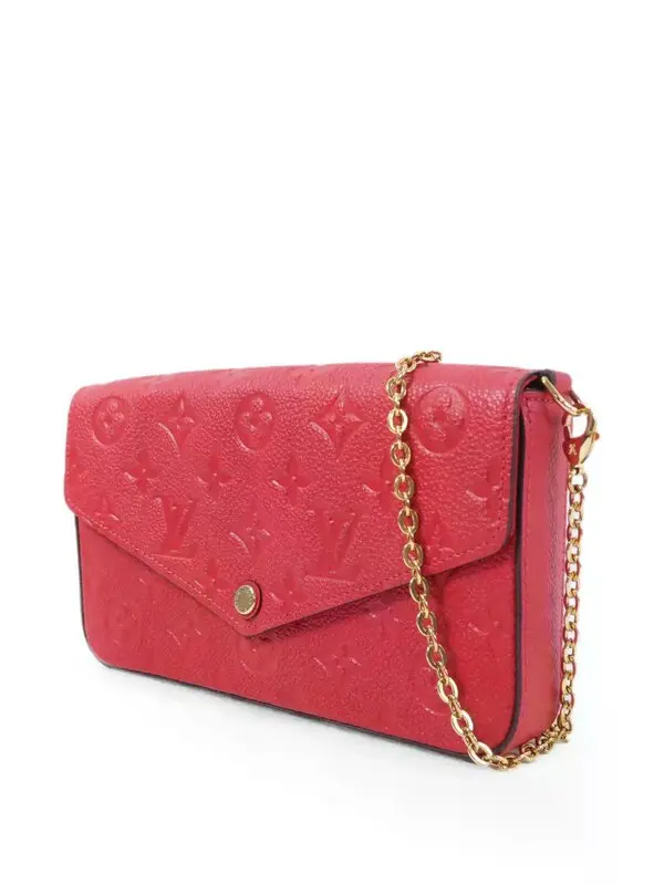 LOUIS VUITTON Pochette Felicie Monogram-pattern Shoulder Bag - Red