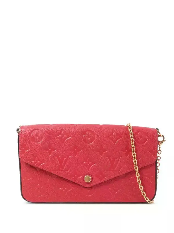 LOUIS VUITTON Pochette Felicie Monogram-pattern Shoulder Bag - Red