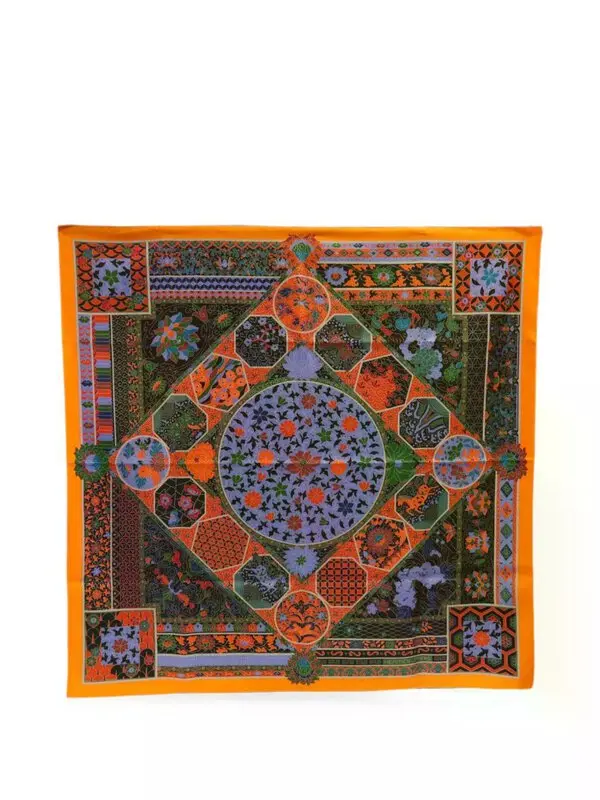 Hermès Floral-print Silk Scarf