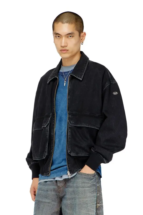 DIESEL® Bomber Jacket With Oversized Pockets
