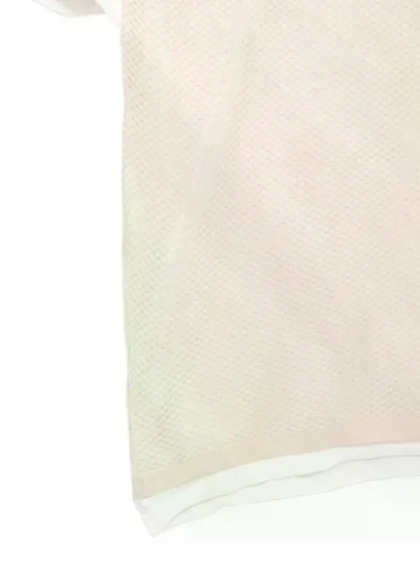 Dkny Beige Mesh Textured Layered Top