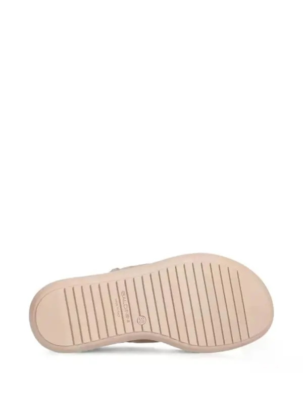 BALDININI Suede Sandals With Logo Plaque