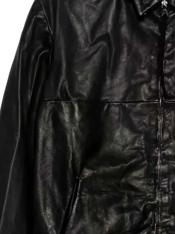 MA+ Detachable Hood Leather Biker Jacket