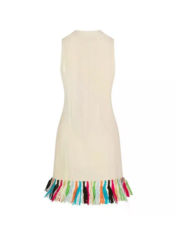 SIMONMILLER Maven Knitted Mini Dress With Fringe Trim
