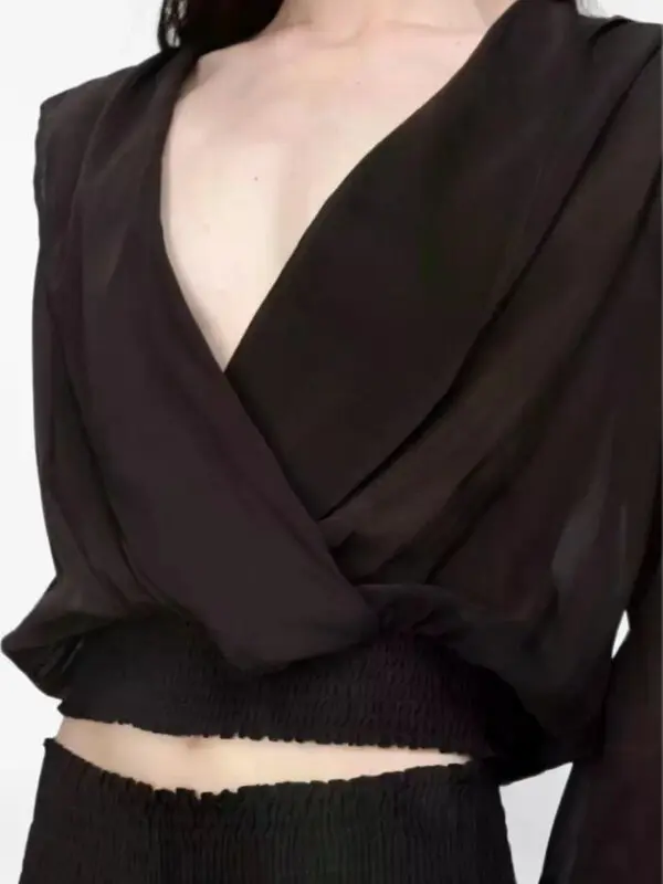 Pinko Shirred Hem Wrap Top