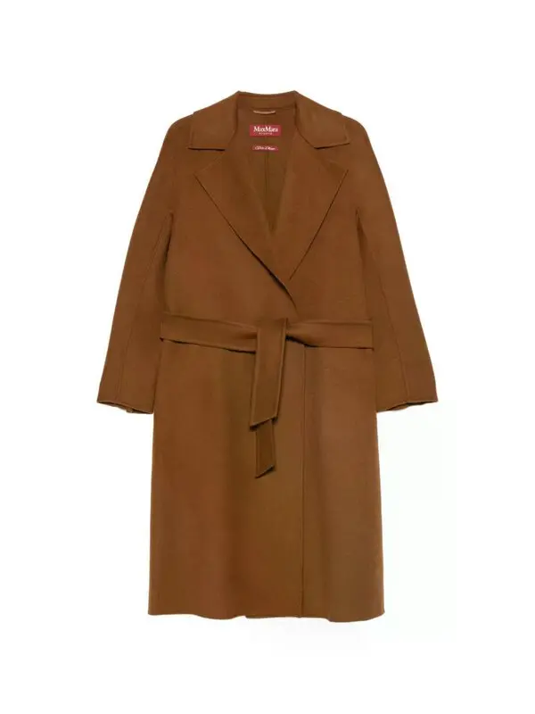 Max Mara Belted Notch-lapel Coat - Brown