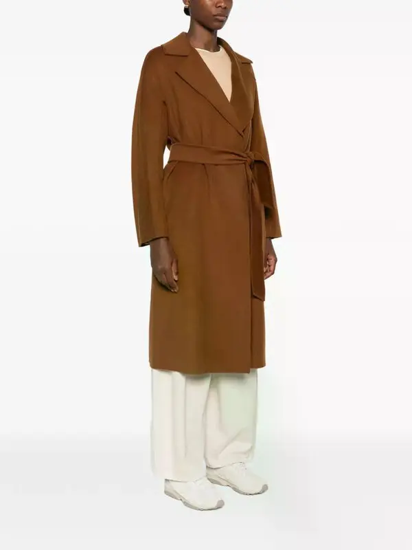 Max Mara Belted Notch-lapel Coat - Brown