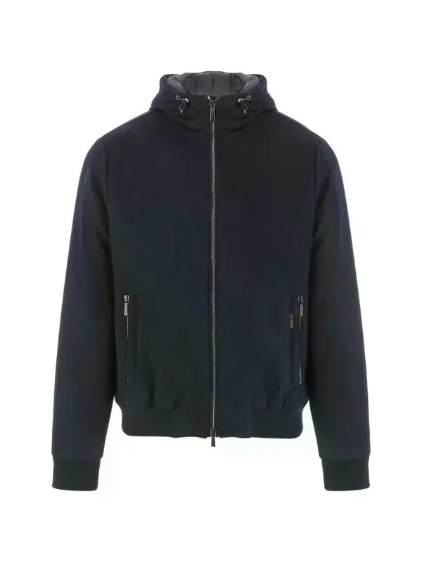 MOORER Hooded Zip-up Jacket