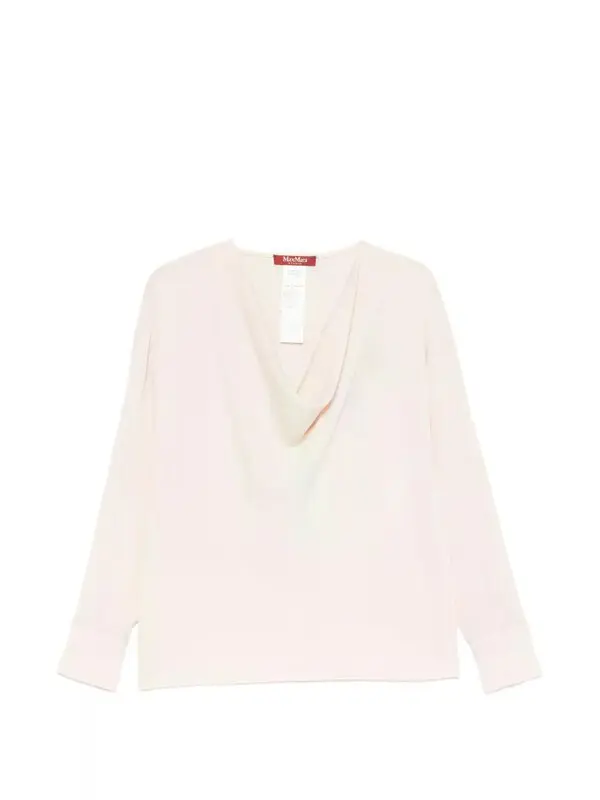Max Mara Silk Cowl Neck Blouse