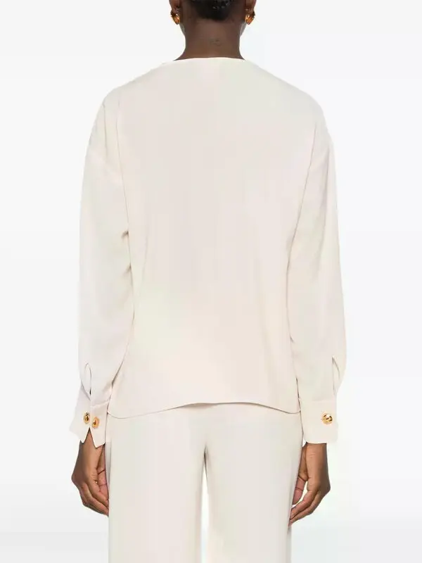 Max Mara Silk Cowl Neck Blouse