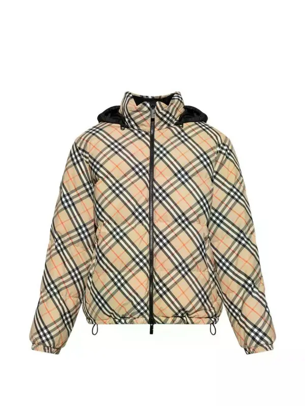 Burberry Check Pattern Reversible Jacket - Neutrals