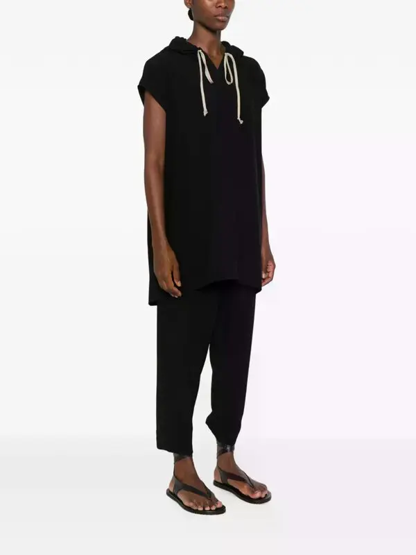 Rick Owens Hooded Drawstring Mini Dress