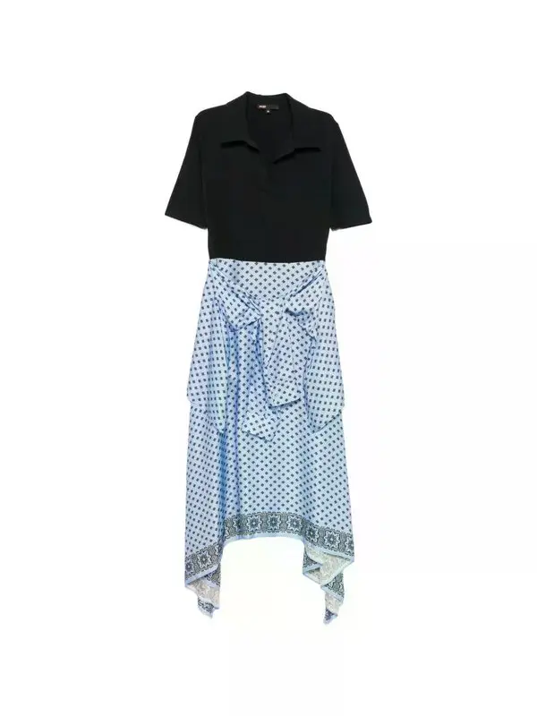 Maje Floral Print Asymmetric Dress - Blue